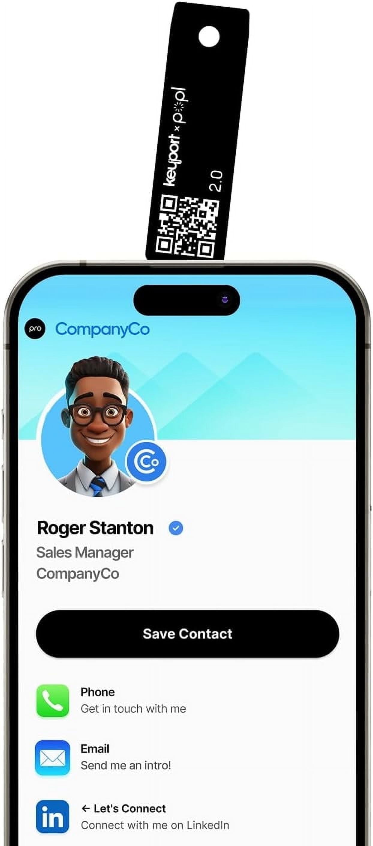 Popl x Keyport Digital ME Key 2.0 - Digital Business Card | Electronic ...