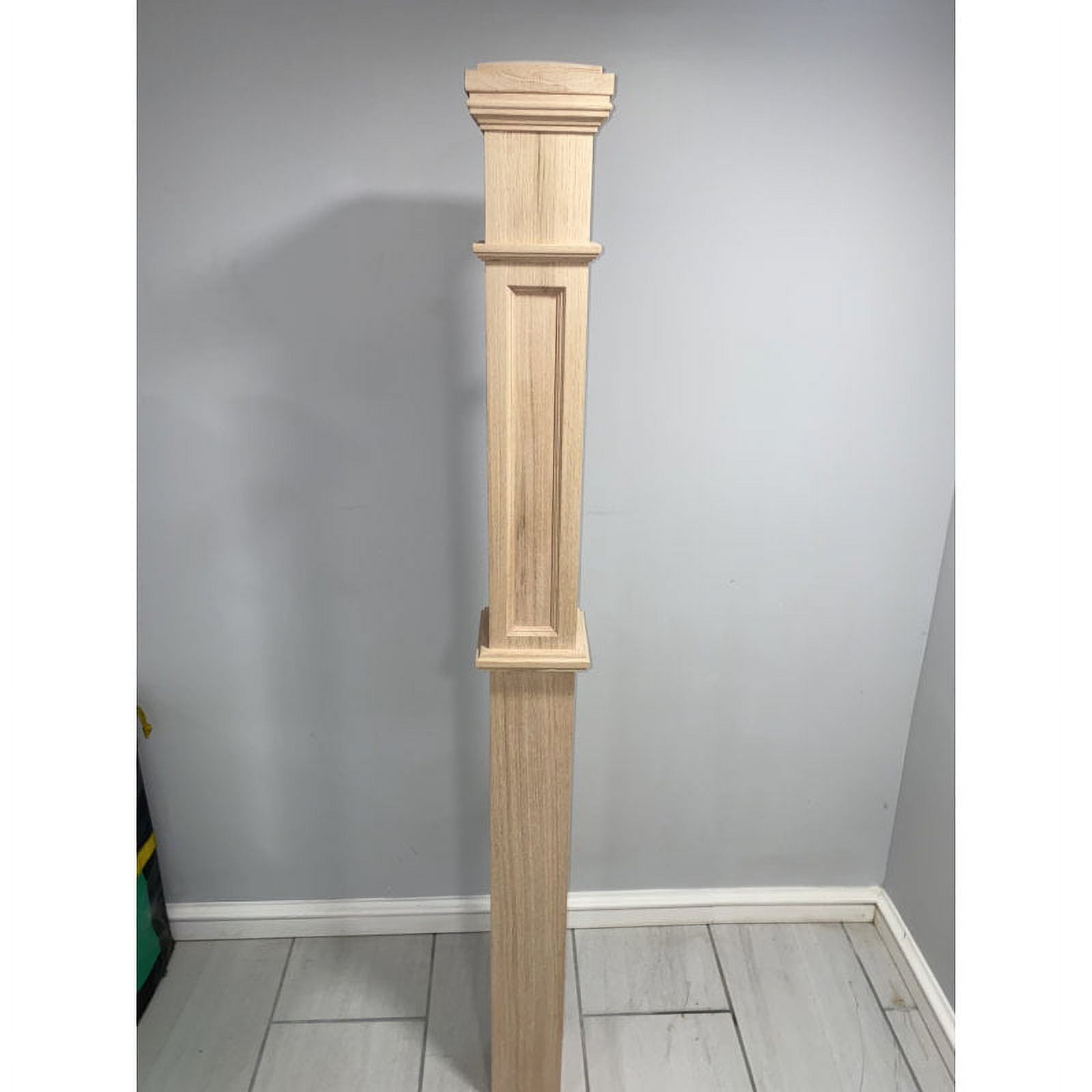 Poplar Box Newel Post Recessed - Unfinished - Walmart.com