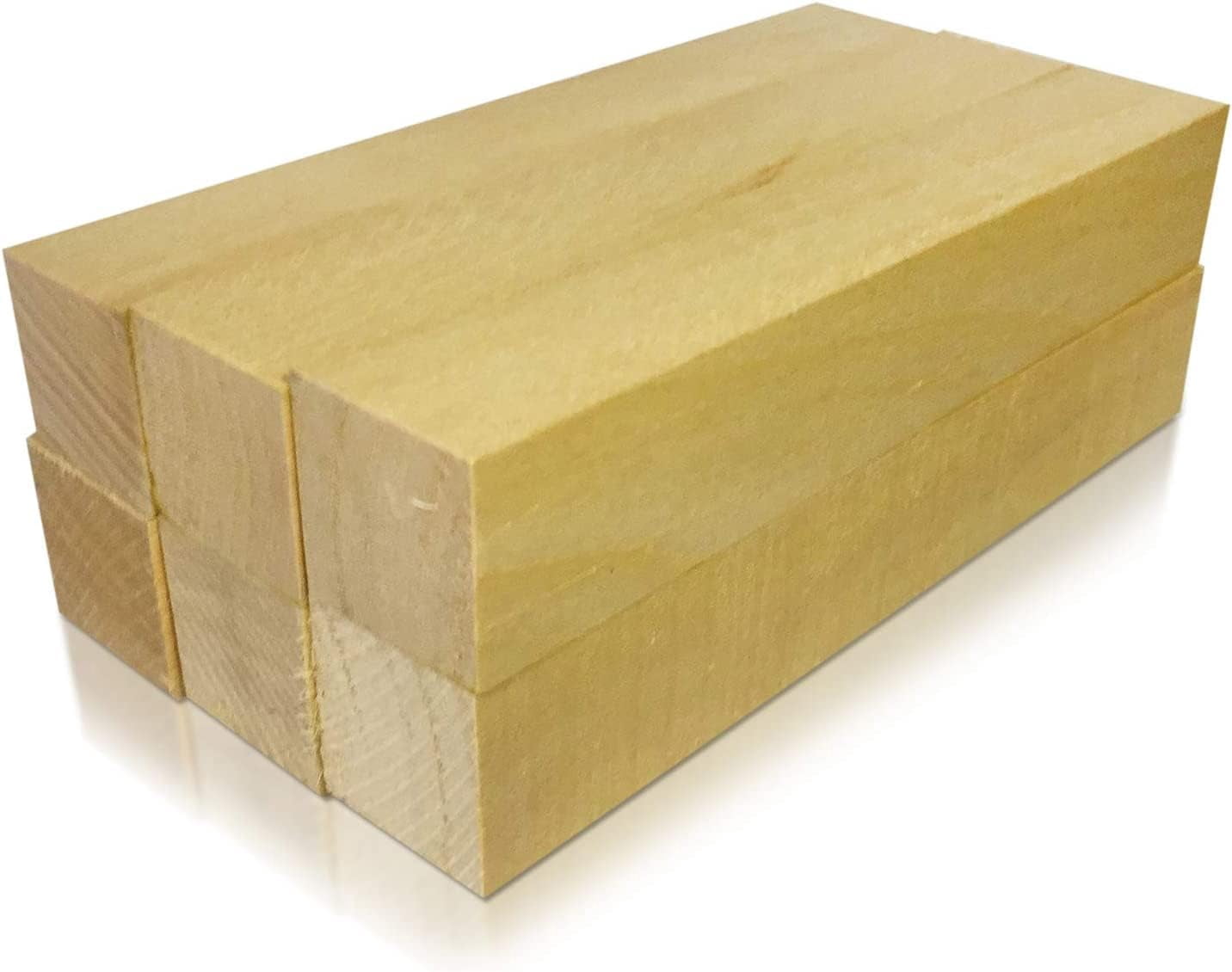 Poplar Carving Blocks 2" X 2" X 12" Unfinished Wood Blocks for Carving ...
