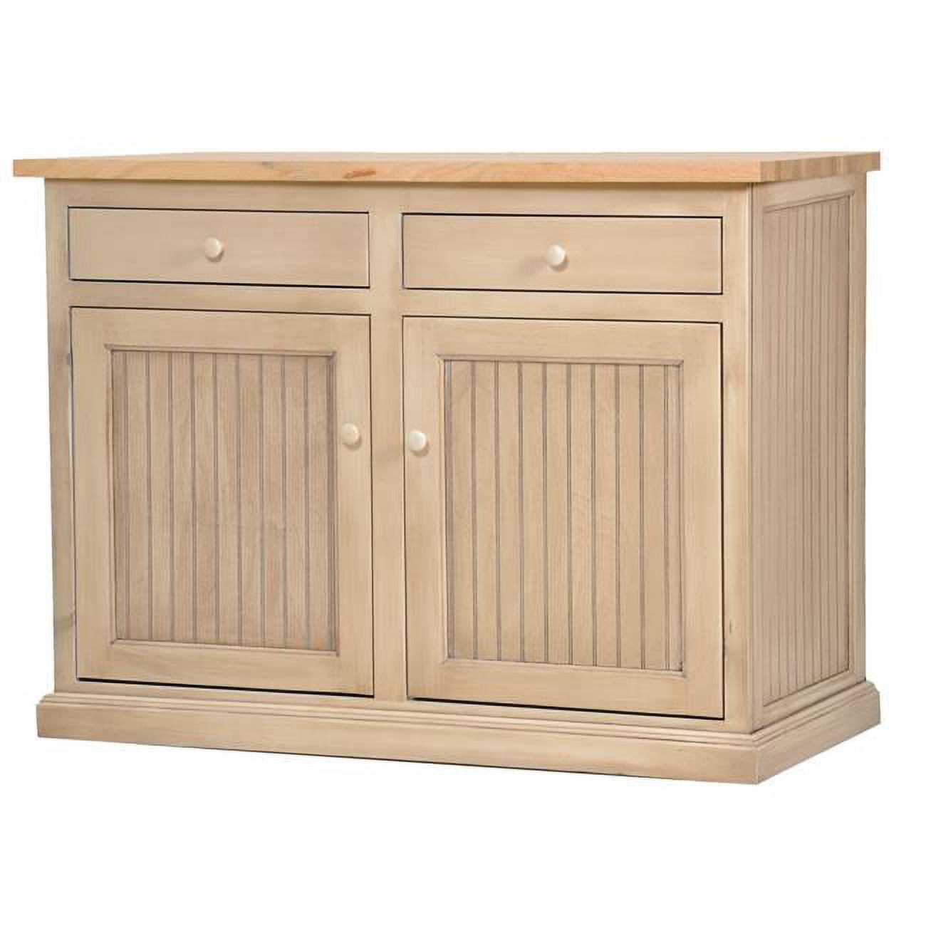 Poplar Kitchen Island with Oak Top, Dark Blue - Walmart.com