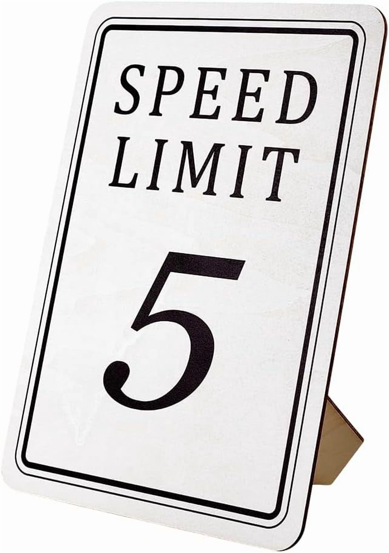 Poplar Plywood Racing Speed Limit 2 Sign Rectangle White 28x20x0.3cm ...