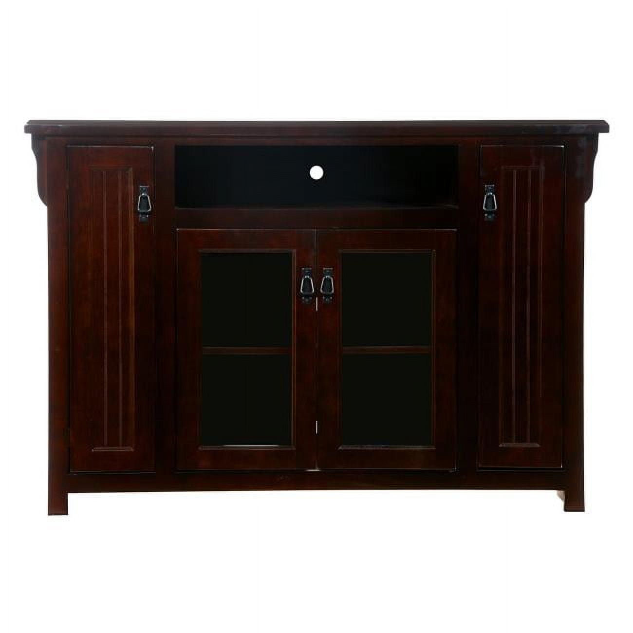 Poplar Tall TV Stand with 2 Glass Panel, European Light Blue - Walmart.com