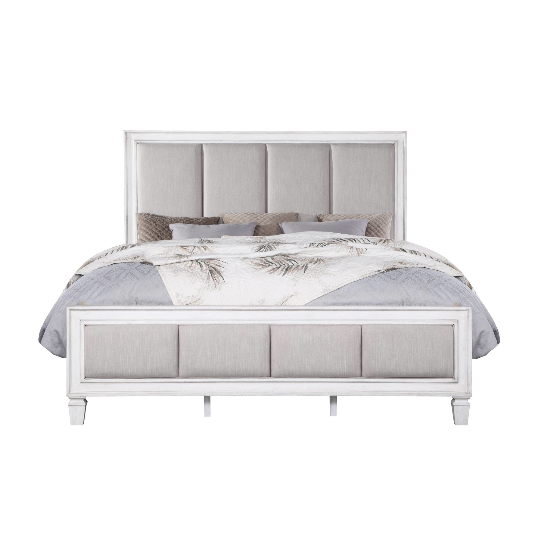 Poplar Wood Frame Bed - Comfortable Upholstery Effect - Bedroom Setting ...