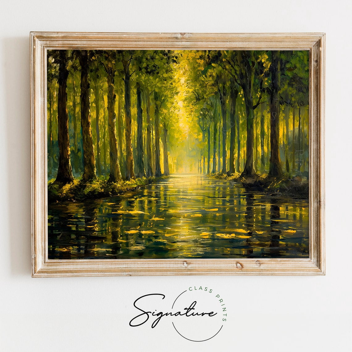 Poplars Along The River Epte, Water Reflection Art, Nature Artwork ...