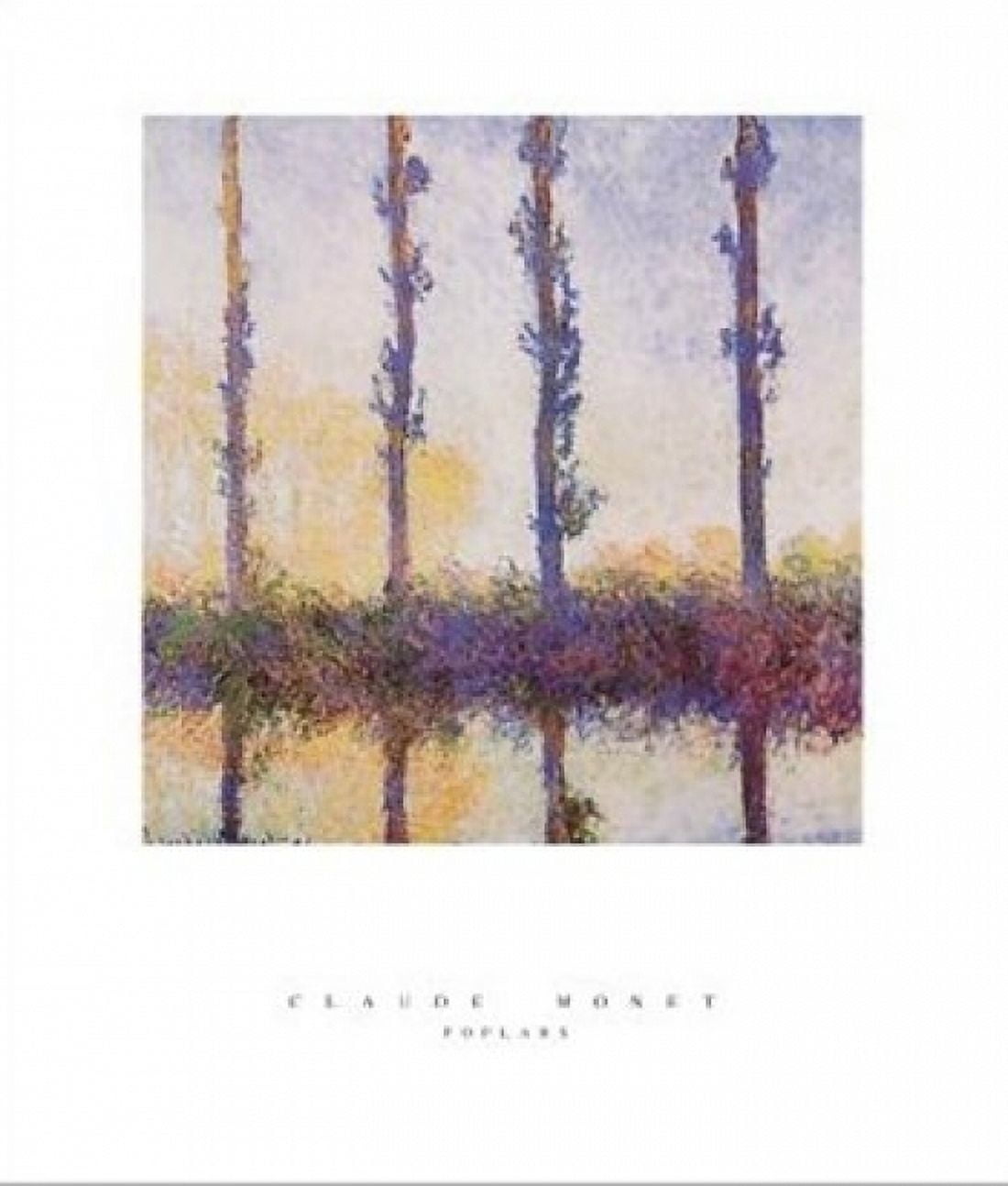 Poplars Laminated Poster by Claude Monet (22 x 28) - Walmart.com