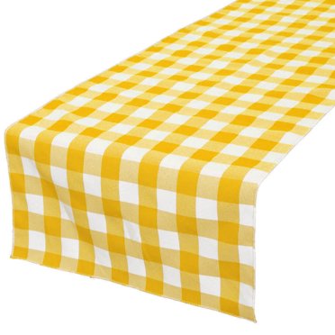 Cotton Print Table Runner Gingham Checkered Light Blue - Walmart.com