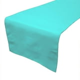 Poplin Table Runner Solid Aqua - Walmart.com