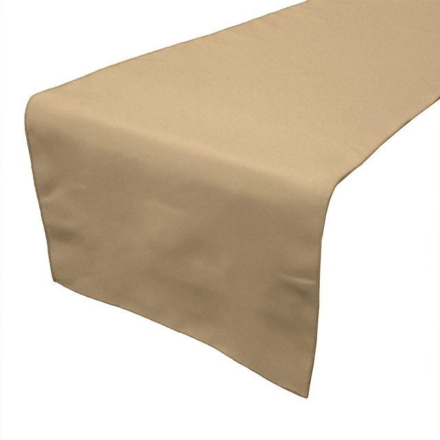 Poplin Table Runner Solid Beige - Walmart.com