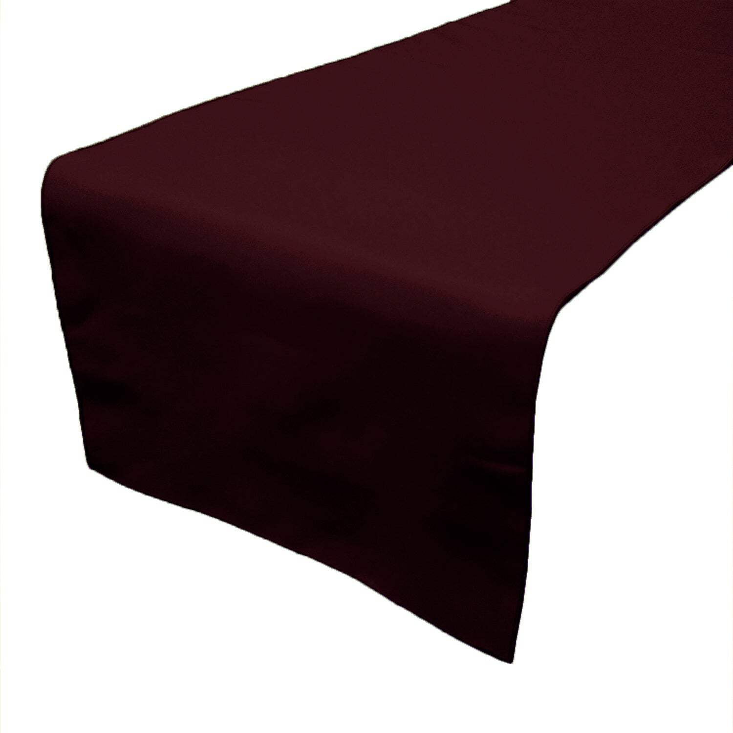 Poplin Table Runner Solid Burgundy - Walmart.com