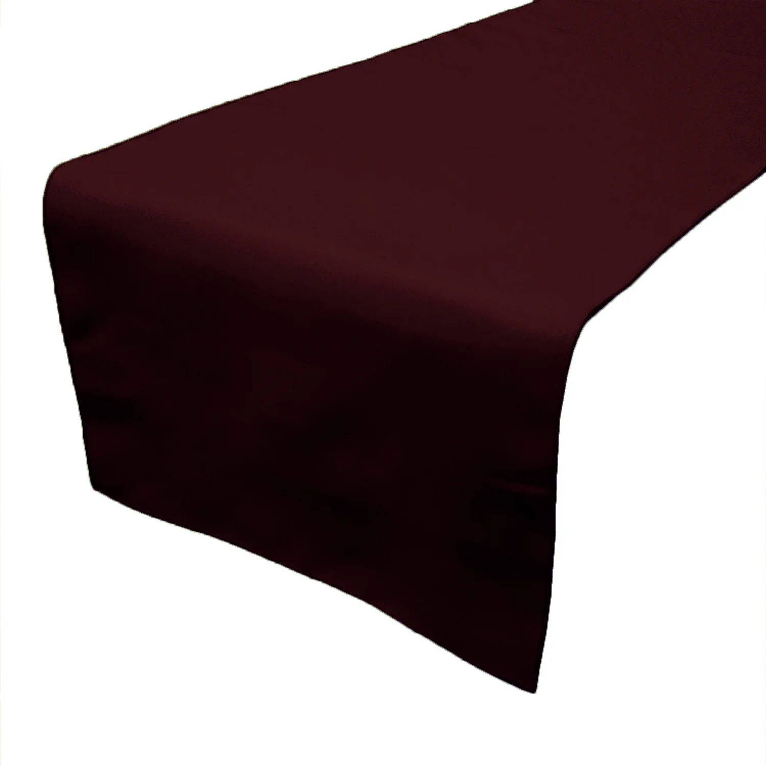 Poplin Table Runner Solid Burgundy - Walmart.com