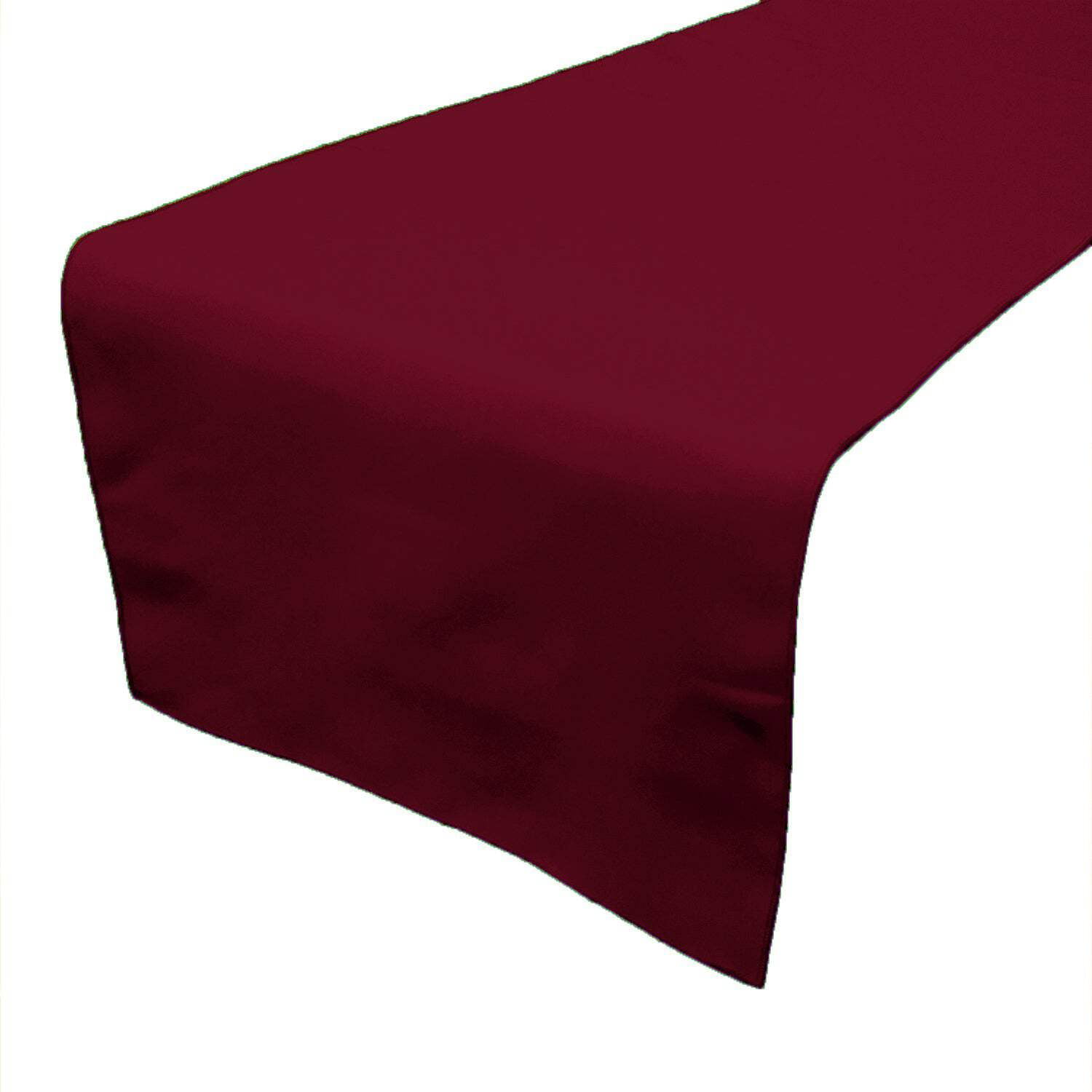 Poplin Table Runner Solid Cranberry Red - Walmart.com