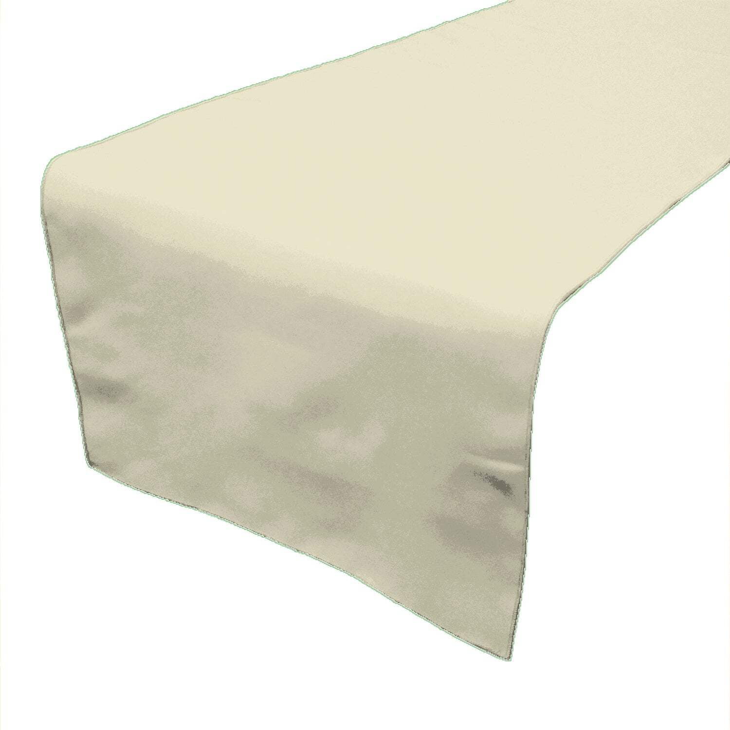 Poplin Polyester Table Runner, Solid Ivory, Seamless Design for Special ...
