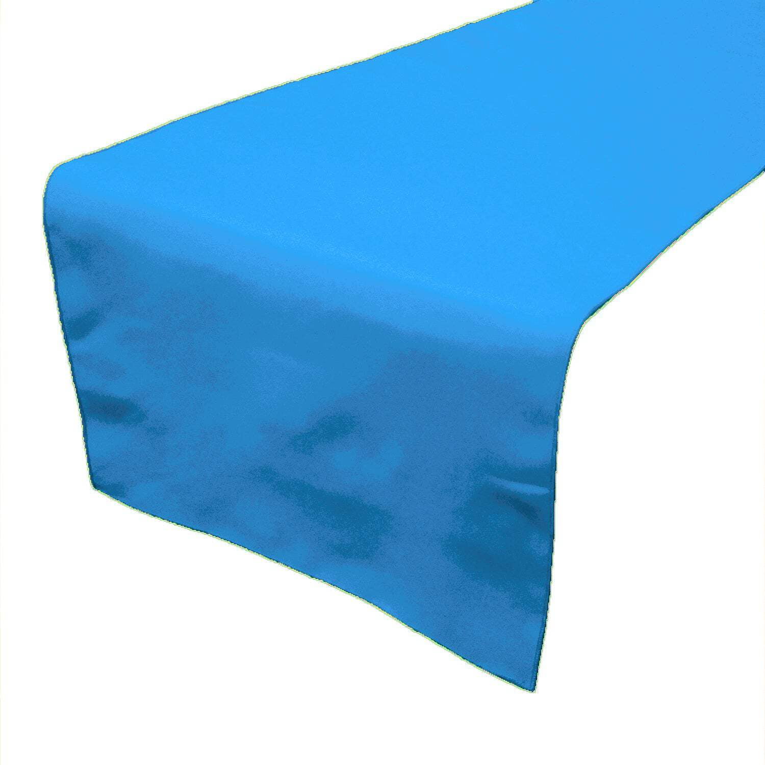 Poplin Table Runner Solid Turquoise - Walmart.com