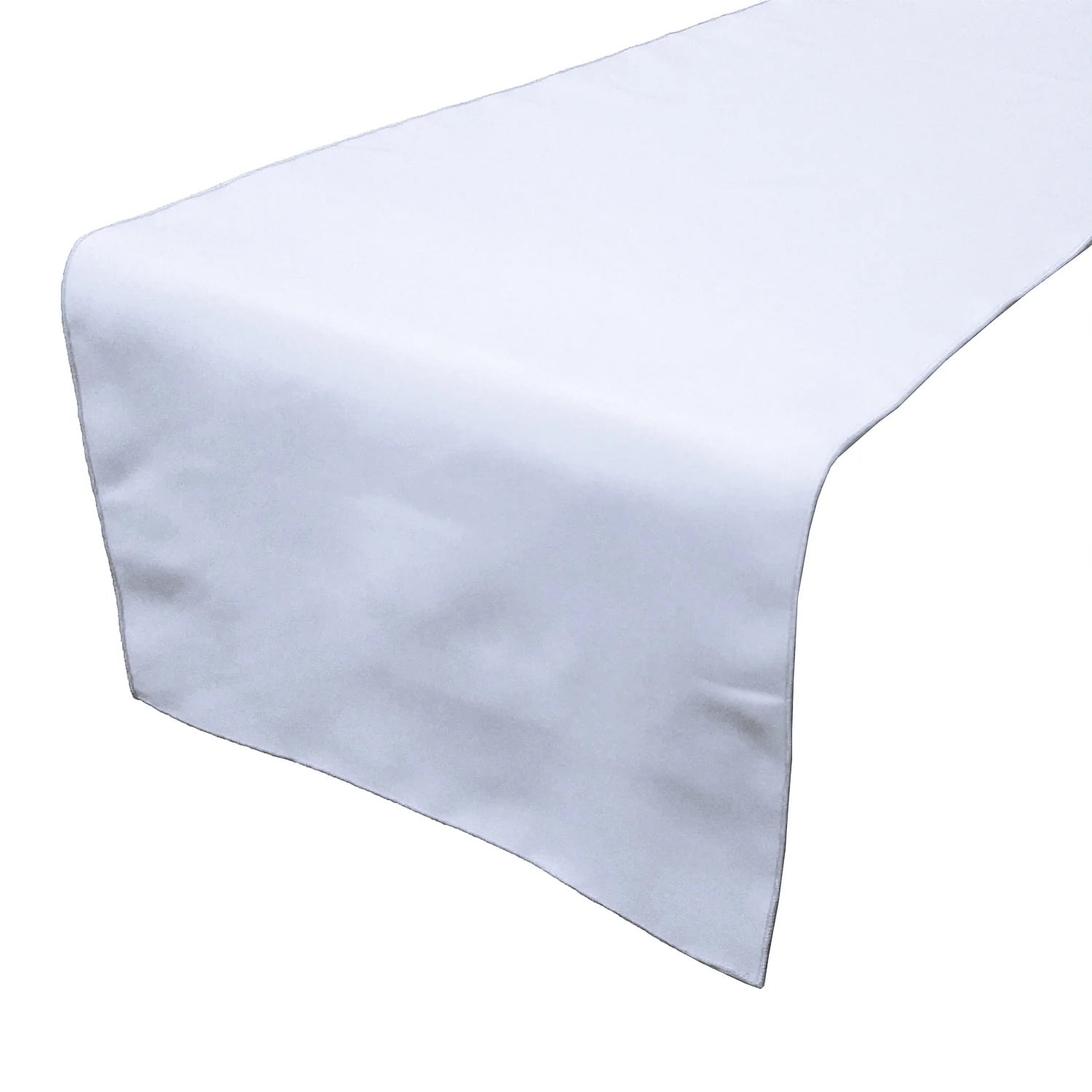 Poplin Table Runner Solid White - Walmart.com