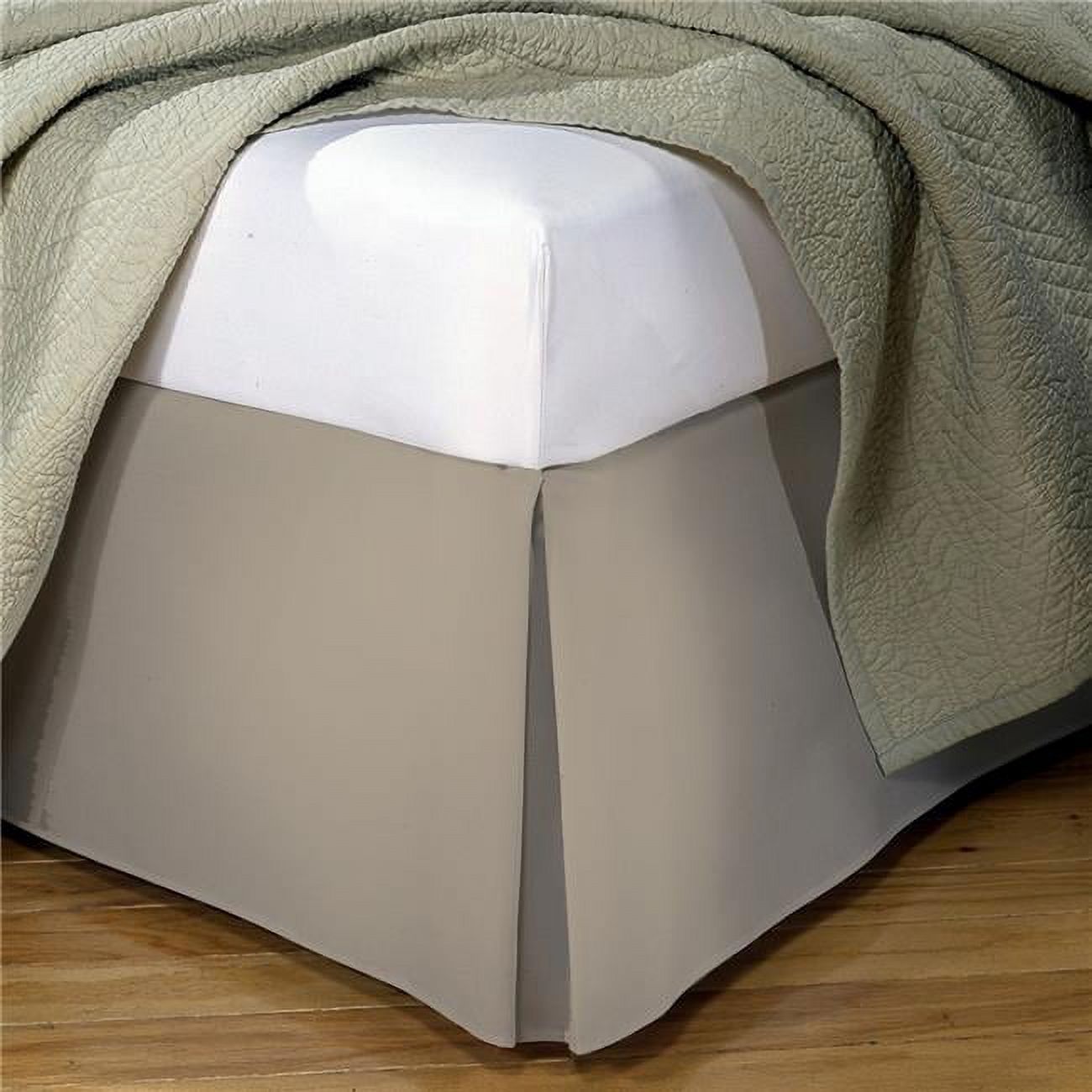 Poplin Tailored Bed Skirt Mocha - Full - Walmart.com