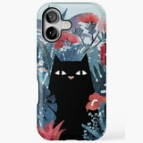 Popoki Blue Version Cat Art Case for iPhone 11 12 13 14 15 16 17 Pro ...
