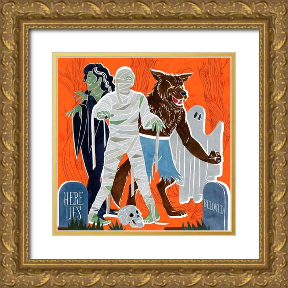 Popp, Grace 12x12 Gold Ornate Wood Framed with Double Matting Museum ...