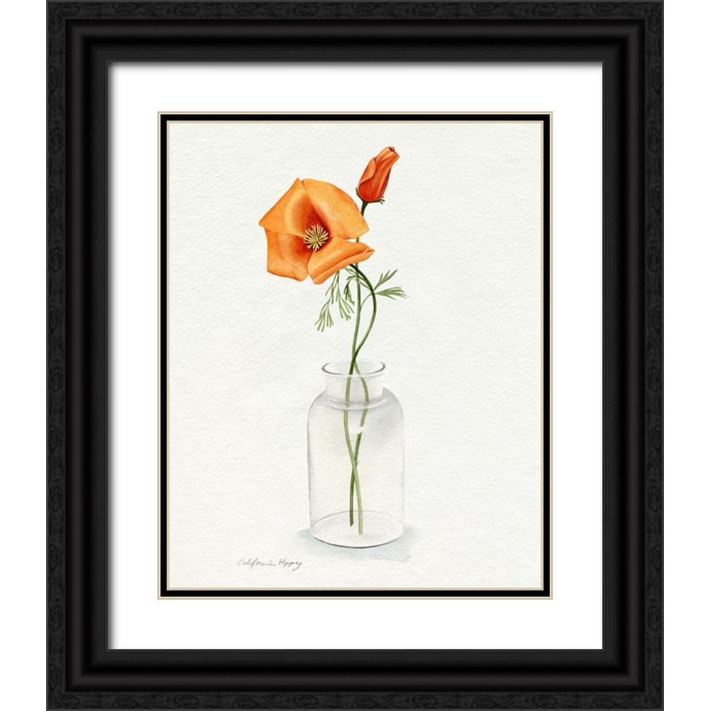 Popp, Grace 12x14 Black Ornate Wood Framed with Double Matting Museum ...