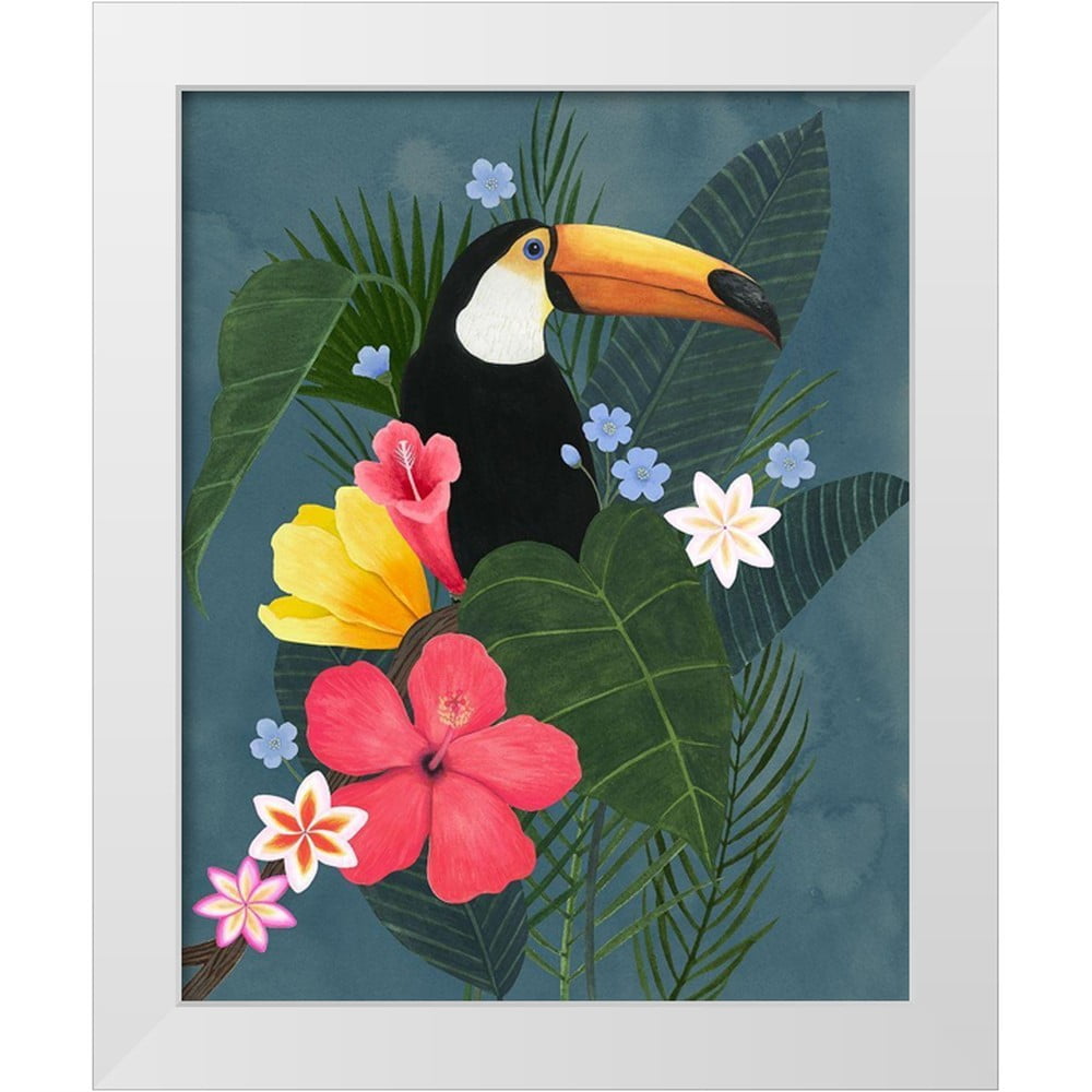 Popp, Grace 12x14 White Modern Wood Framed Museum Art Print Titled - Tropical Wilderness I ...