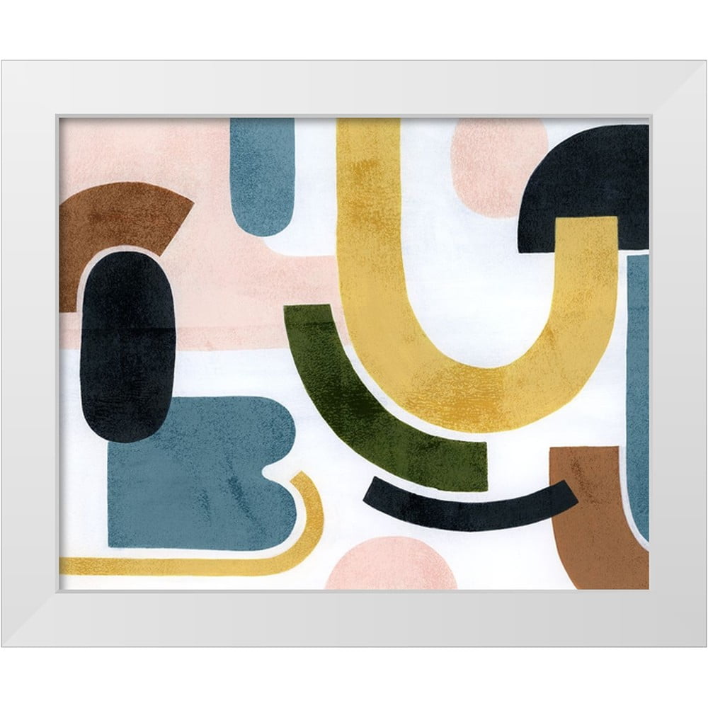Popp, Grace 14x12 White Modern Wood Framed Museum Art Print Titled - Shifting Shapes Collection ...