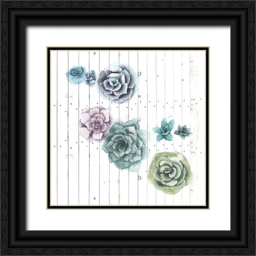 Popp, Grace 15x15 Black Ornate Wood Framed with Double Matting Museum ...