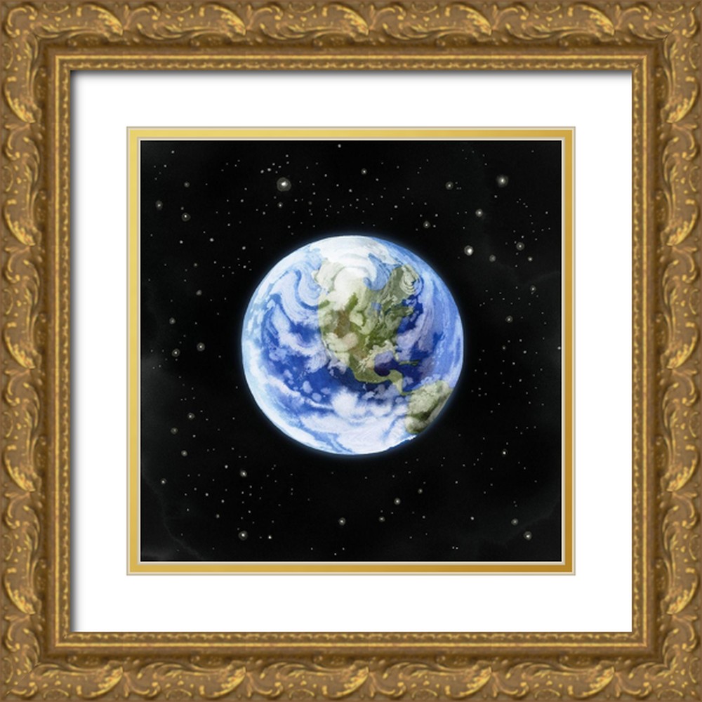 Popp, Grace 15x15 Gold Ornate Wood Framed with Double Matting Museum ...