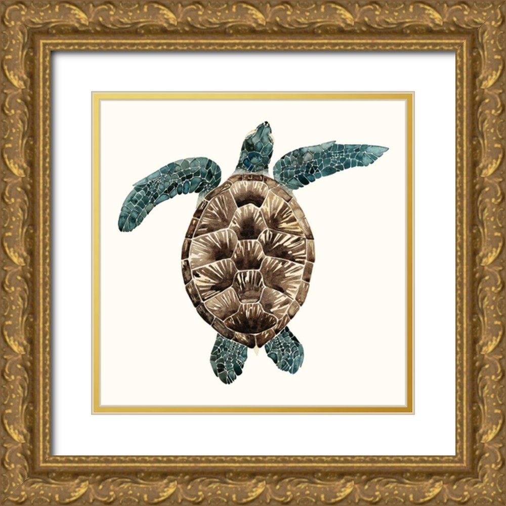 Popp, Grace 15x15 Gold Ornate Wood Framed with Double Matting Museum ...