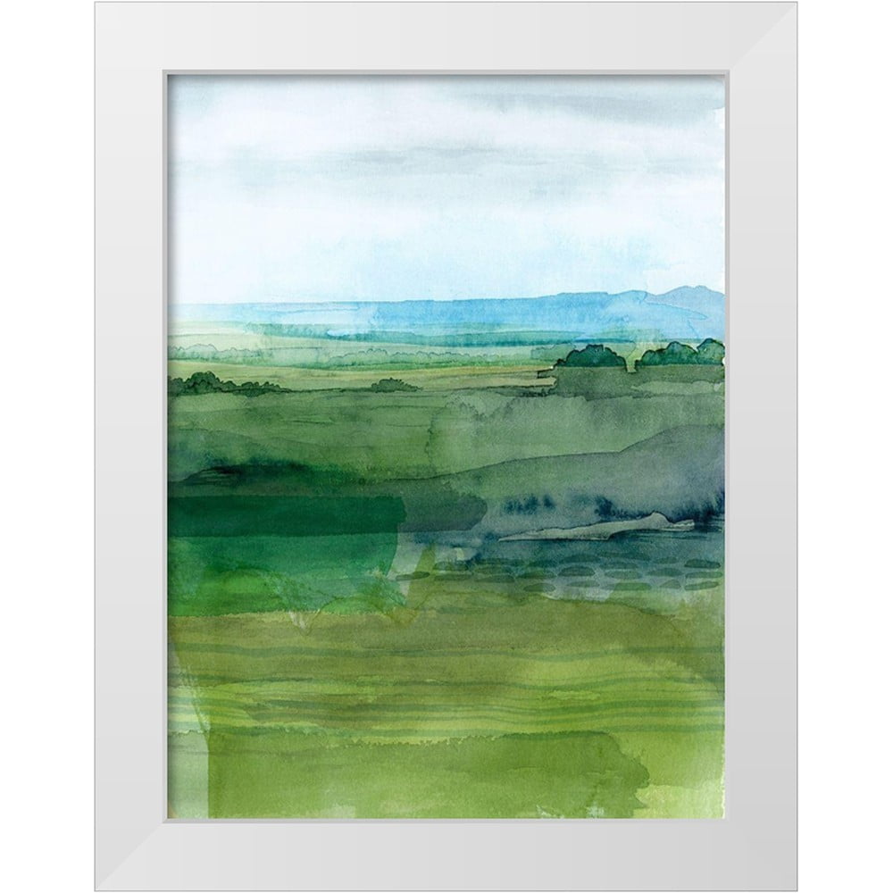 Popp, Grace 19x24 White Modern Wood Framed Museum Art Print Titled - Jewel Tone Terrain II ...