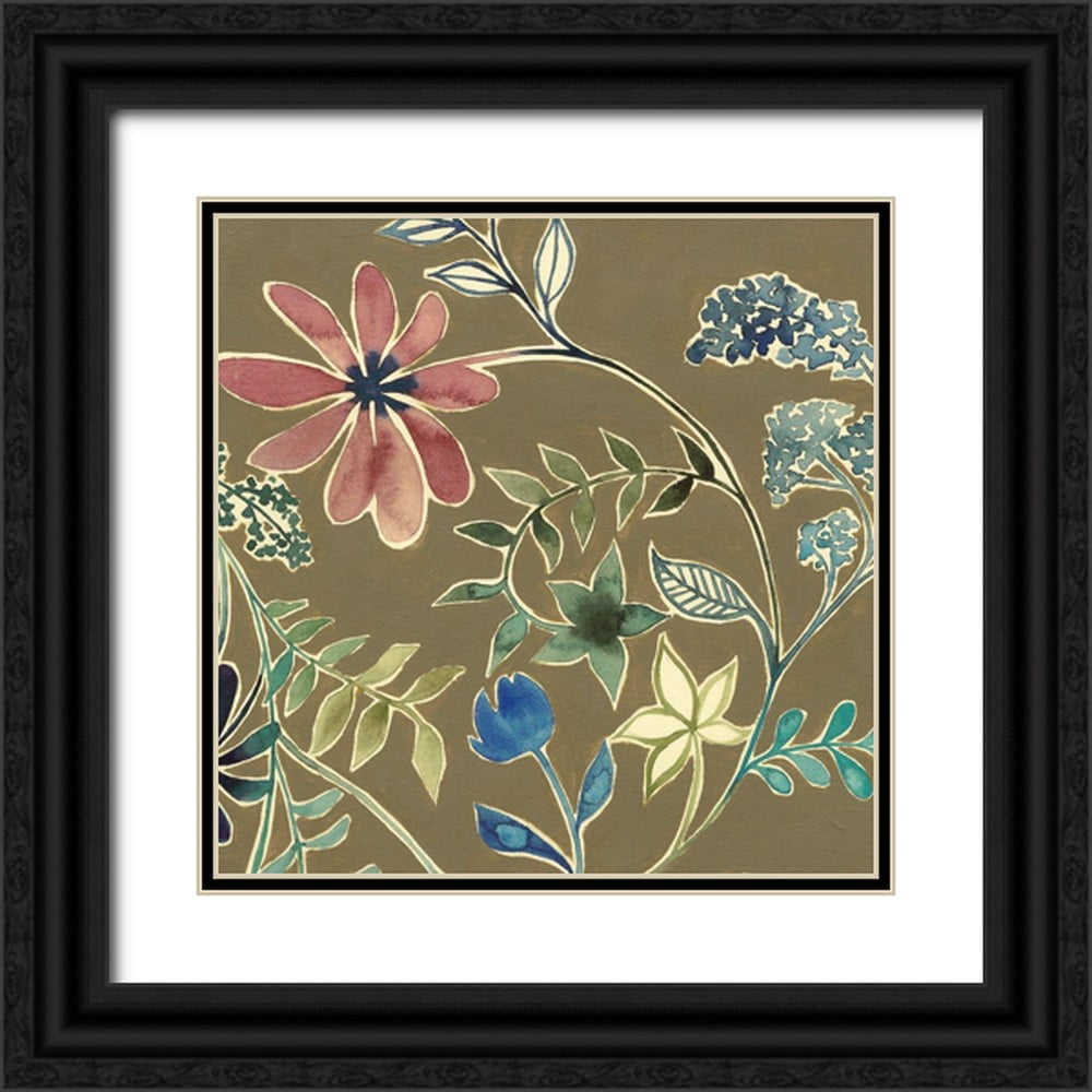 Popp, Grace 20x20 Black Ornate Wood Framed with Double Matting Museum ...