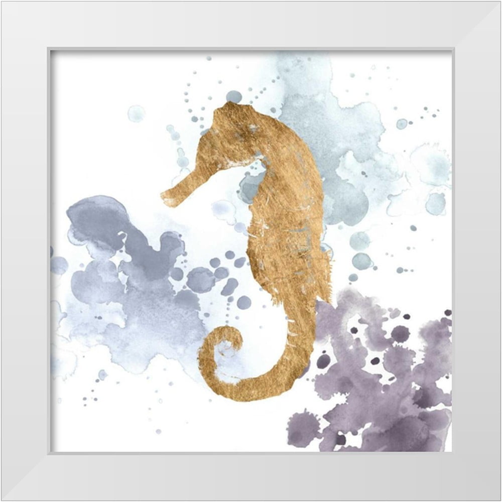 Popp, Grace 20x20 White Modern Wood Framed Museum Art Print Titled - Gilded Splash V - Walmart.com