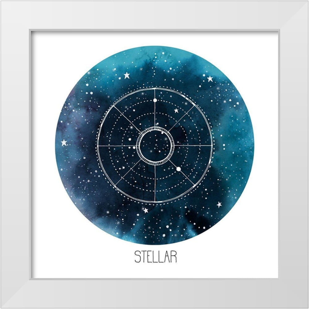 Popp, Grace 26x26 White Modern Wood Framed Museum Art Print Titled - Celestial Orb IV - Walmart.com