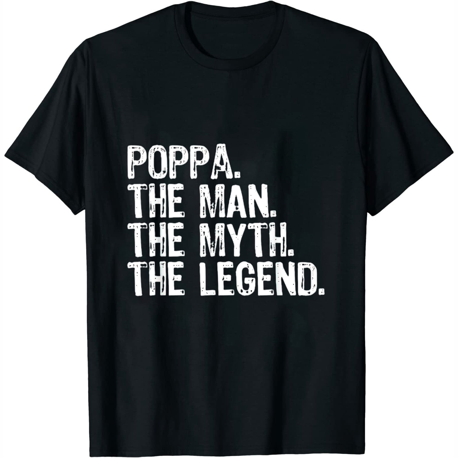 Poppa The Man The Myth The Legend Funny Cool Womens T-Shirt Black ...