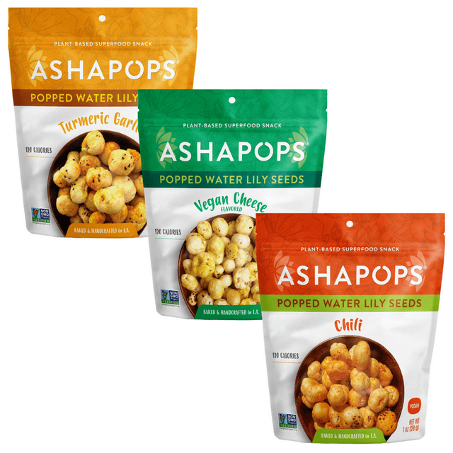 Popped Water Lily Seeds by AshaPops - Variety Pack - Walmart.com