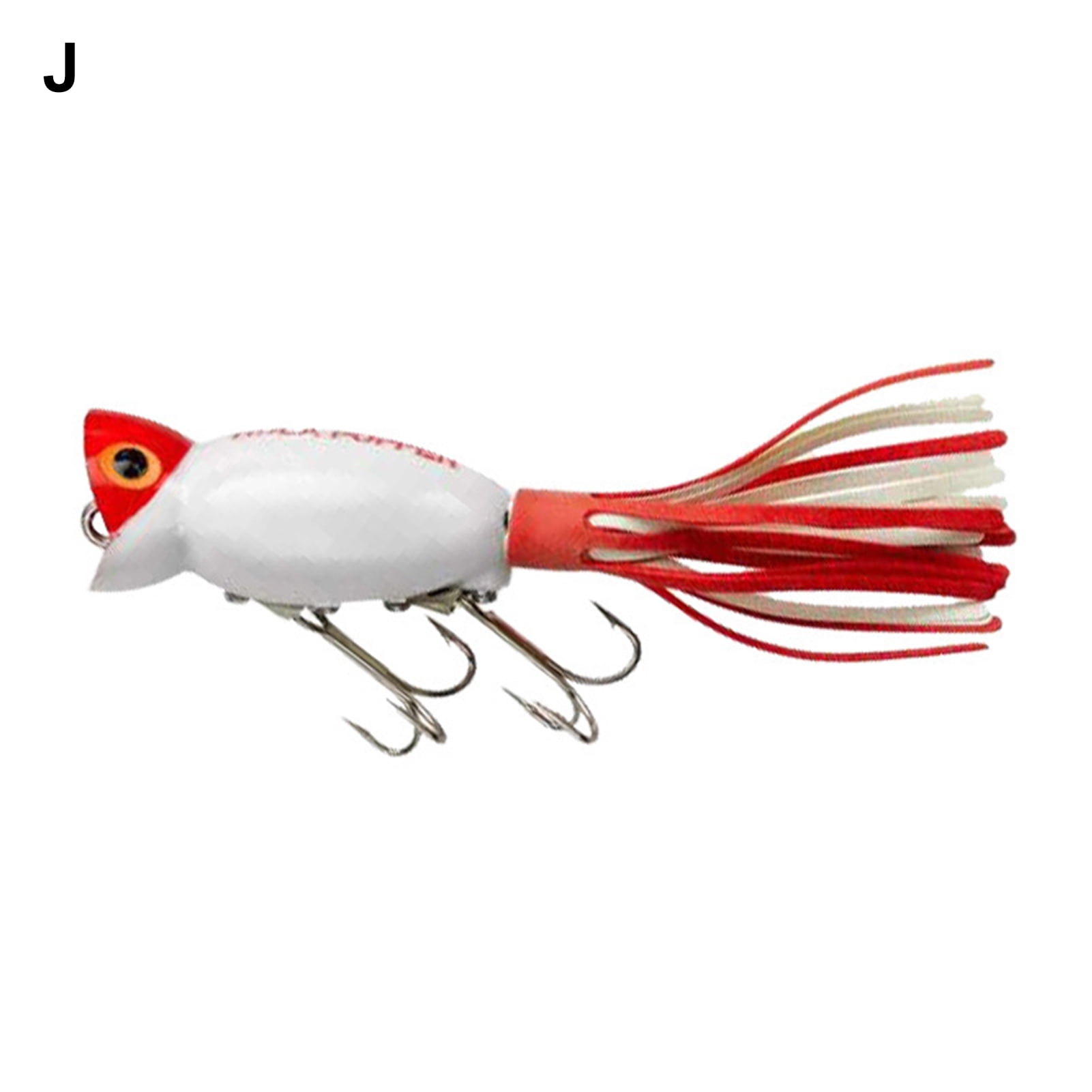 Popper Fishing Lure Skirt Design With Treble Hook - 2in 11g Pike ...