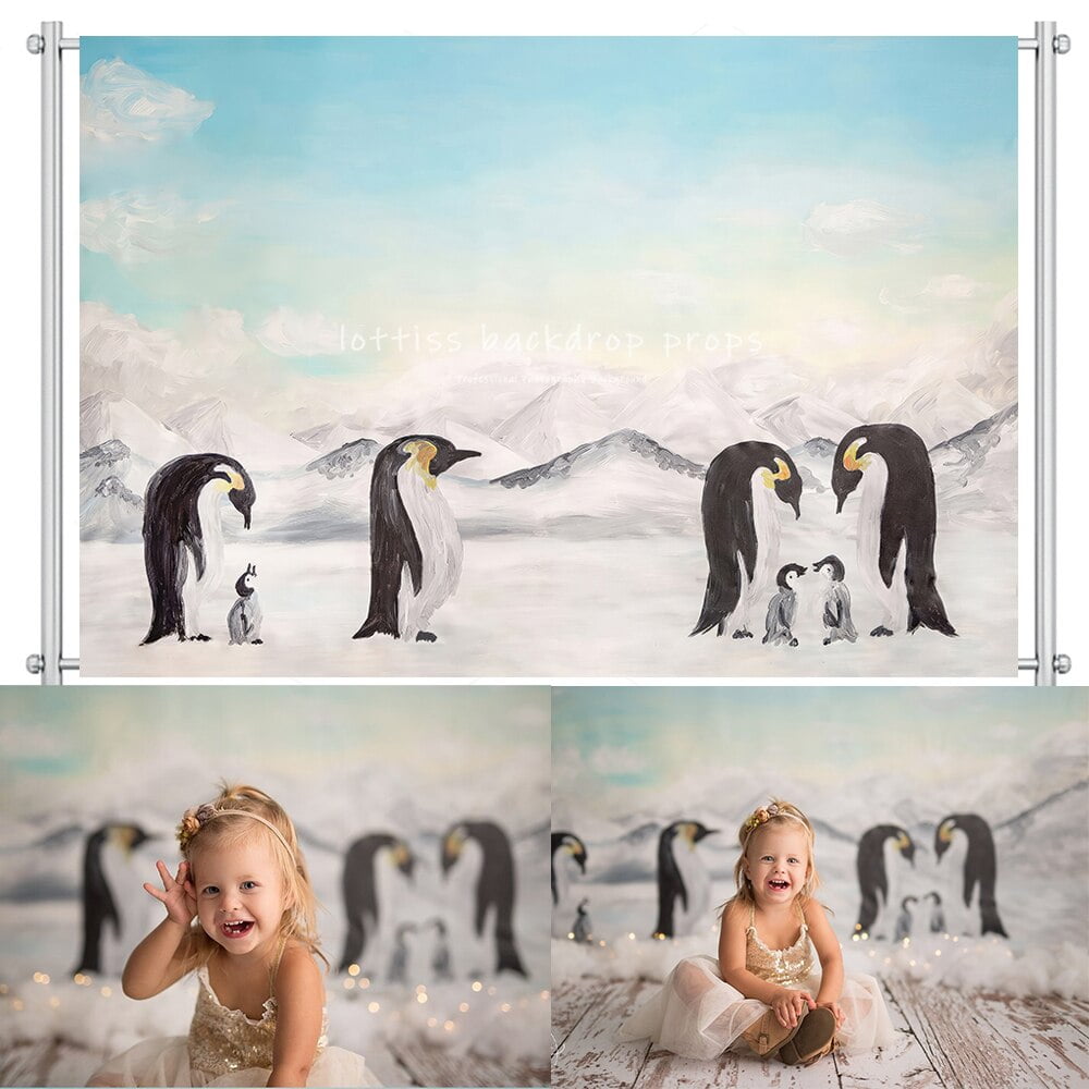 Poppers Penguins Backdrops Kids Baby Cake Smash Props Children Winter ...