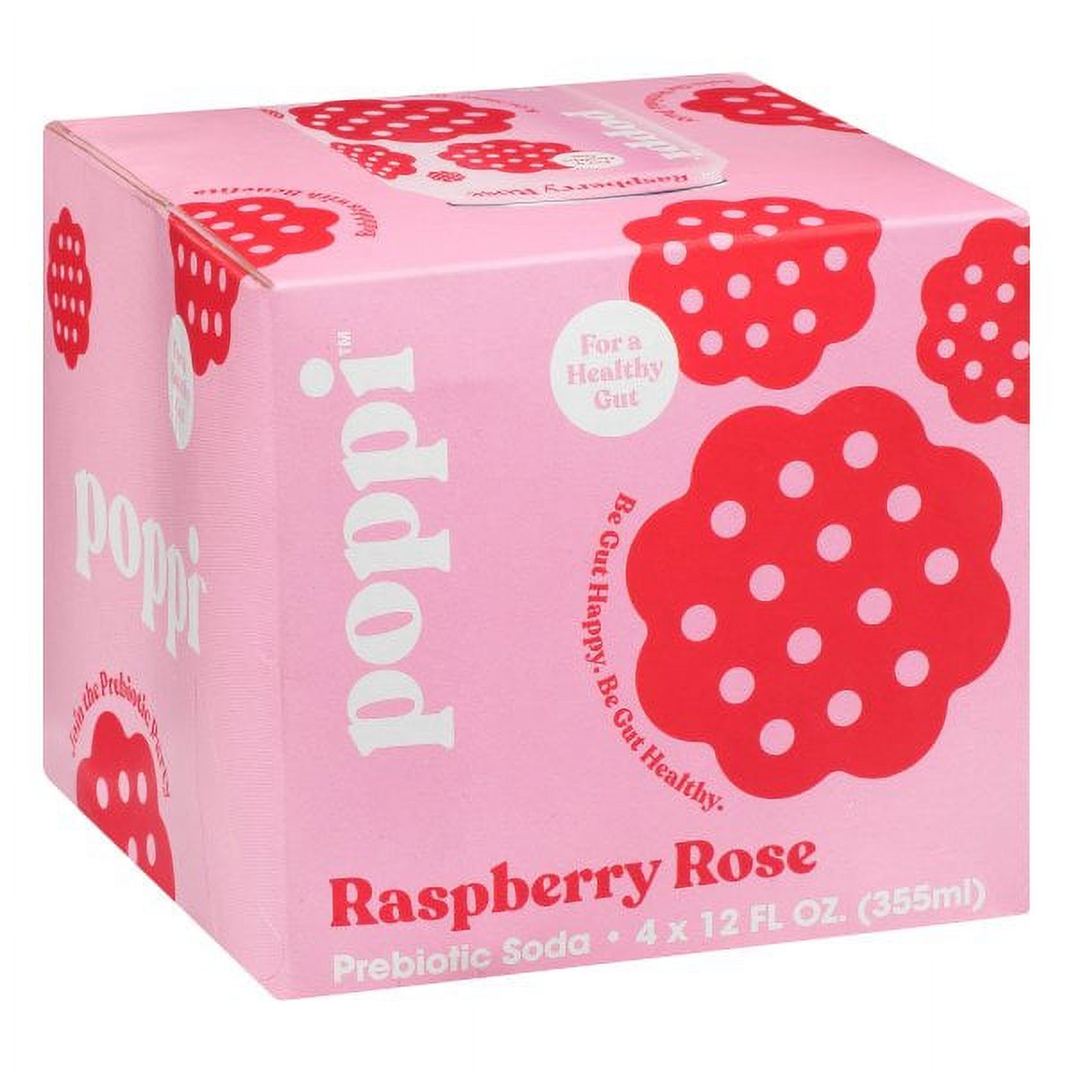 Poppi Prebiotic Soda, Raspberry Rose, 12 Pack, 12 oz - Walmart.com