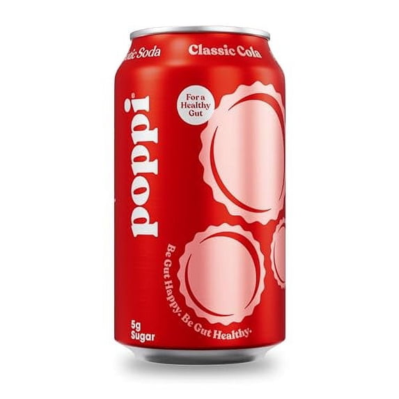 Poppi Classic Cola Prebiotic Soda 12 Pack, 12 FZ - Walmart.com