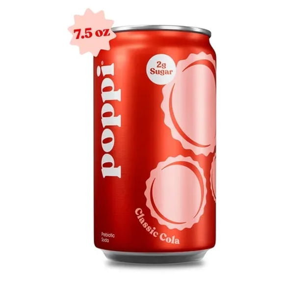 (24 pack) poppi Classic Cola 7.5oz Mini Can - Walmart.com