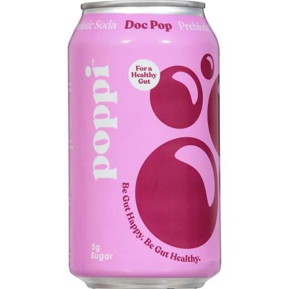 poppi Prebiotic Soda, Doc Pop, 12 Fo, Fresh Fruit Juice, Apple Cider ...