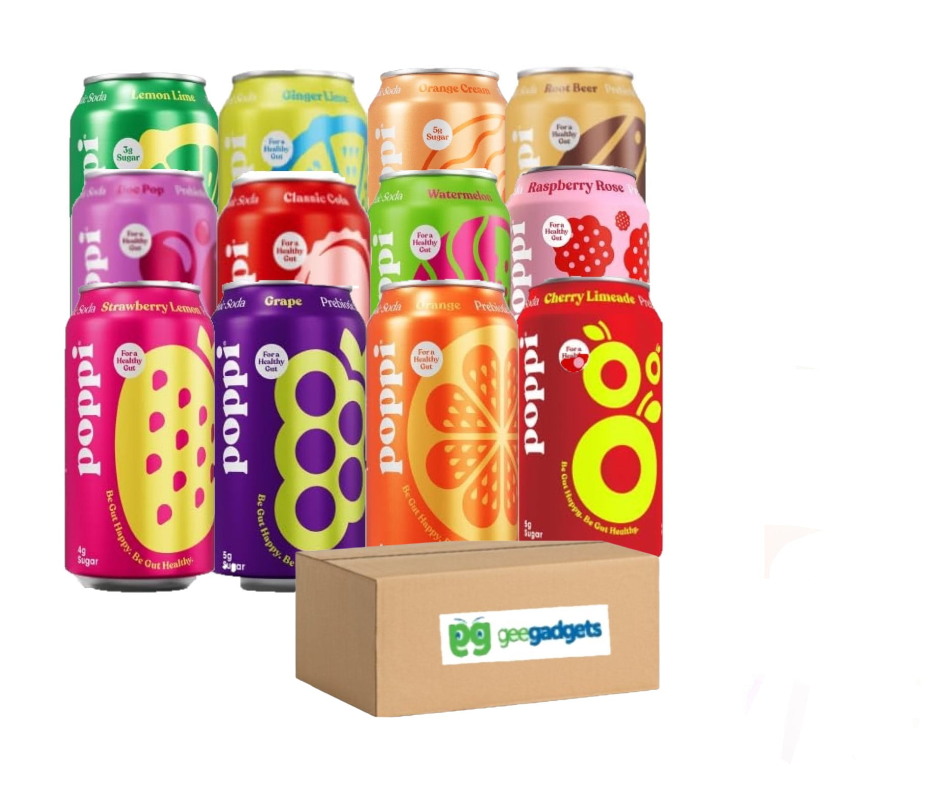 poppi Prebiotic Soda, Apple Cider Vinegar, Seltzer Water, Fruit Juice ...