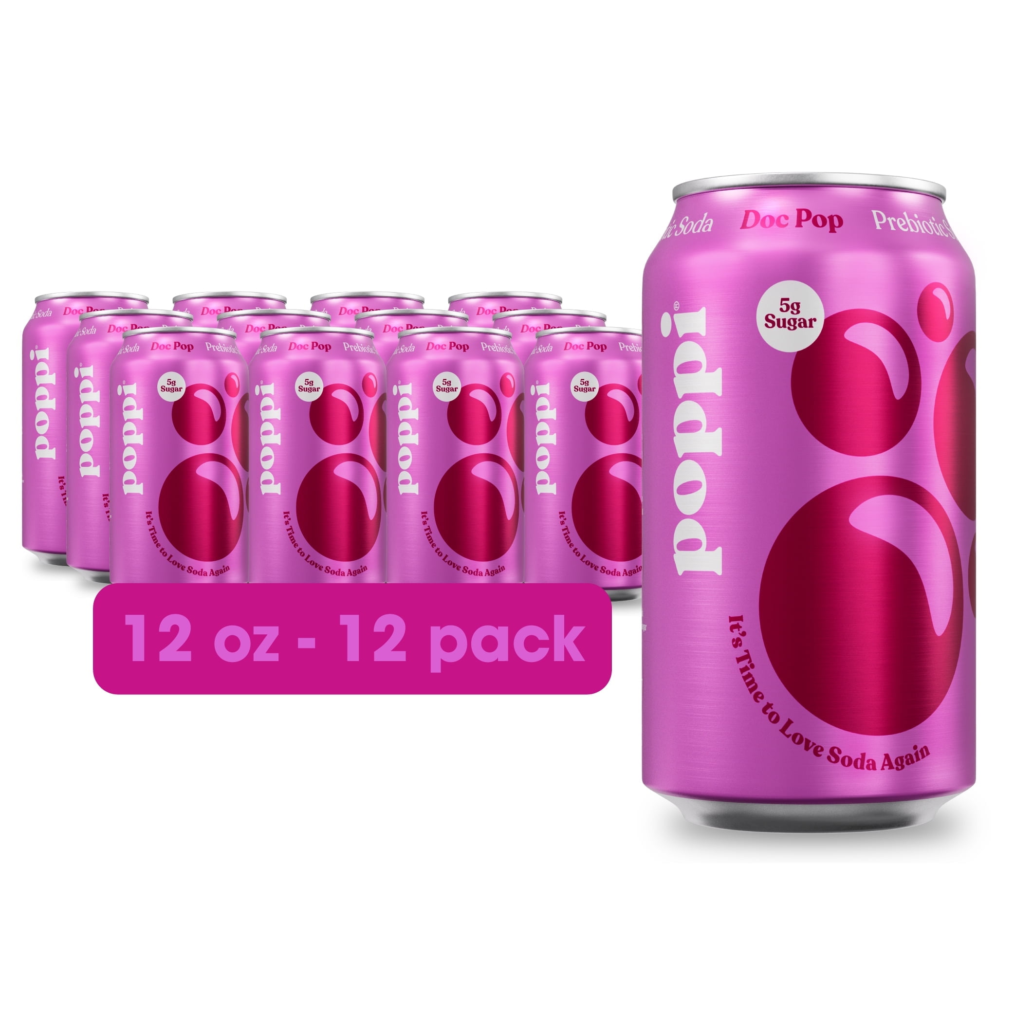 Poppi Doc Pop Prebiotic Soda, 12 oz, 12 Pack Cans - Shop Black Friday ...