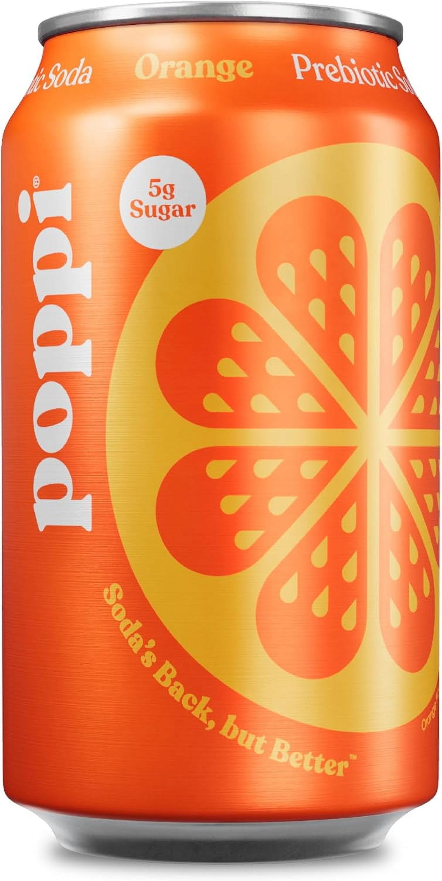 Poppi Sparkling Prebiotic Soda Beverage with Apple Cider Vinegar, Seltzer Water and Fruit Juice ...