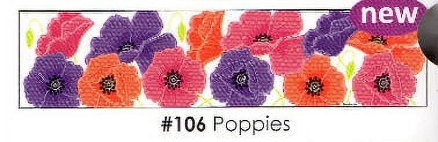 Poppies 3 Strips Edible Frosting Photo Cake Border Decoration - Walmart.com
