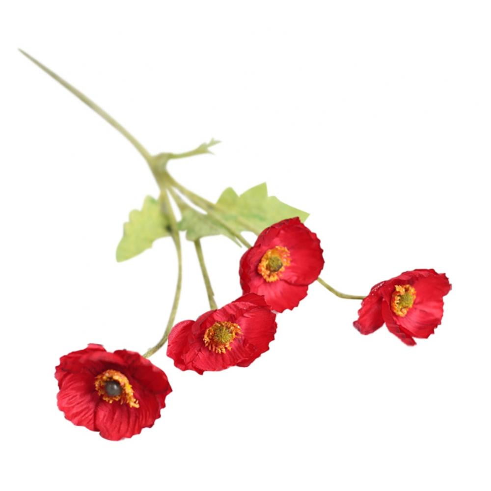 Poppies Artificial Flowers with Real Look/Real Touch Artificial Poppy ...