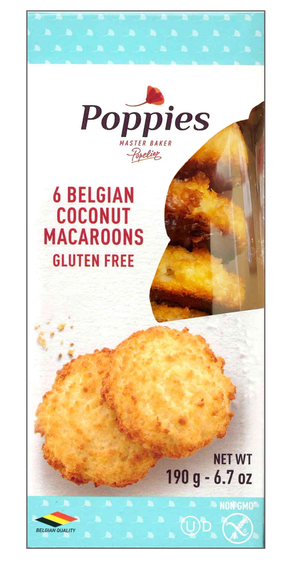Poppies Macaroons, Belgian, Large, Coconut - Walmart.com