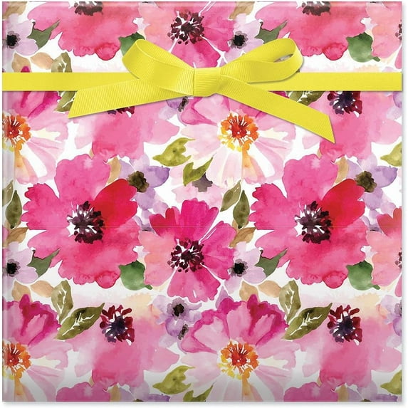 Poppies Rolled Wrap (1 Giant Roll, 61 sq. ft.) Peek-Proof, For ...