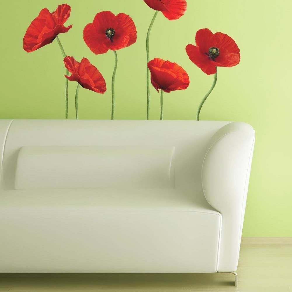 Poppies at Play Giant Wall Decals - Walmart.com
