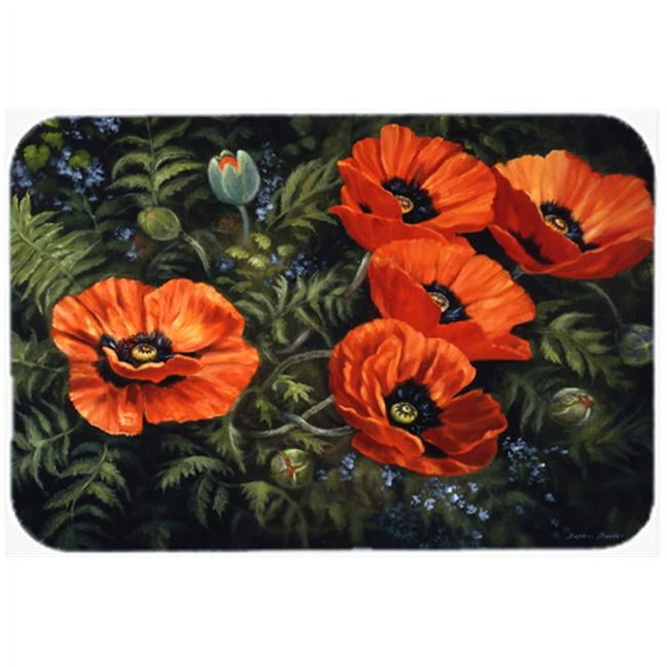 Poppies by Daphne Baxter Mouse Pad, Hot Pad or Trivet - Walmart.com