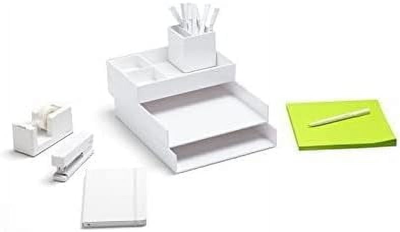 Poppin Dream Desk Set - White, Letter Trays, Accessory Tray, This ...