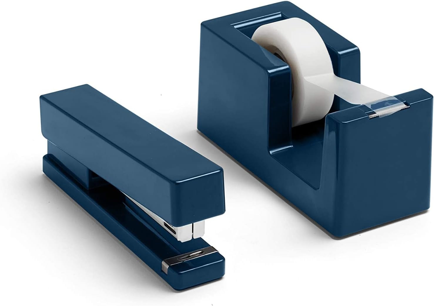 Poppin Dynamic Duo Stapler and Tape Dispenser Set - Slate Blue, Staple ...